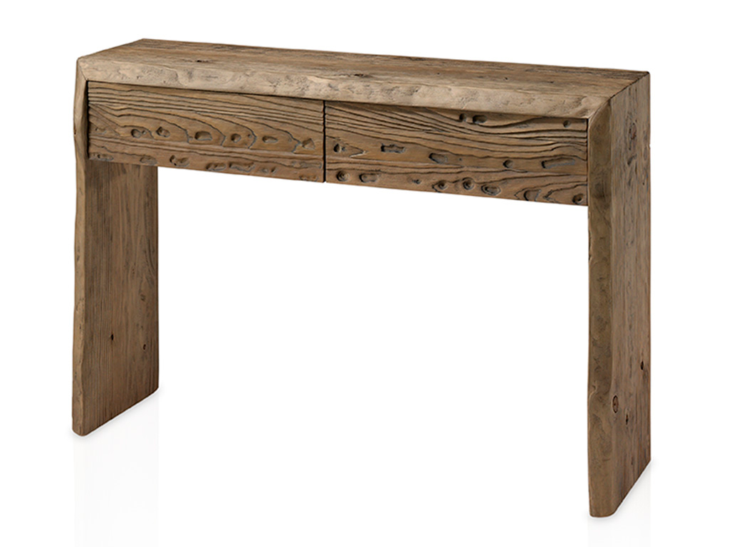 consola erosionada evolucion toda en madera de mobila